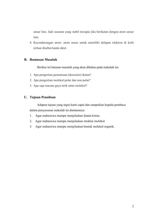 Ikatan kimia dan struktur molekul | PPTX