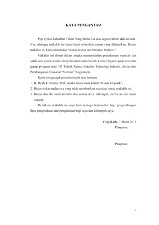 Ikatan kimia dan struktur molekul