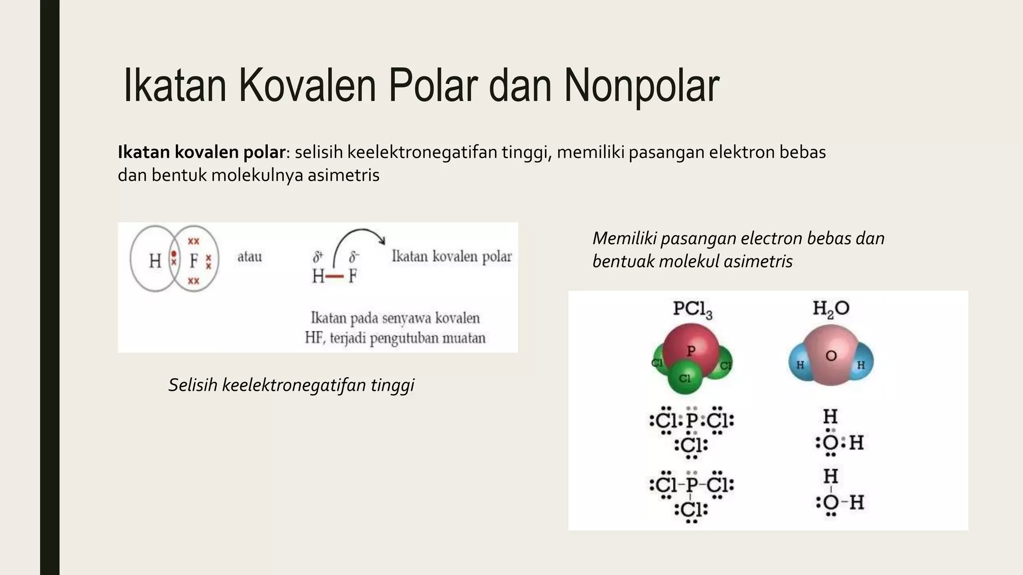 Ikatan kimia, struktur molekul, dan polaritas | PPTX