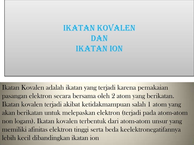 Ikatan kovalen | PPTX