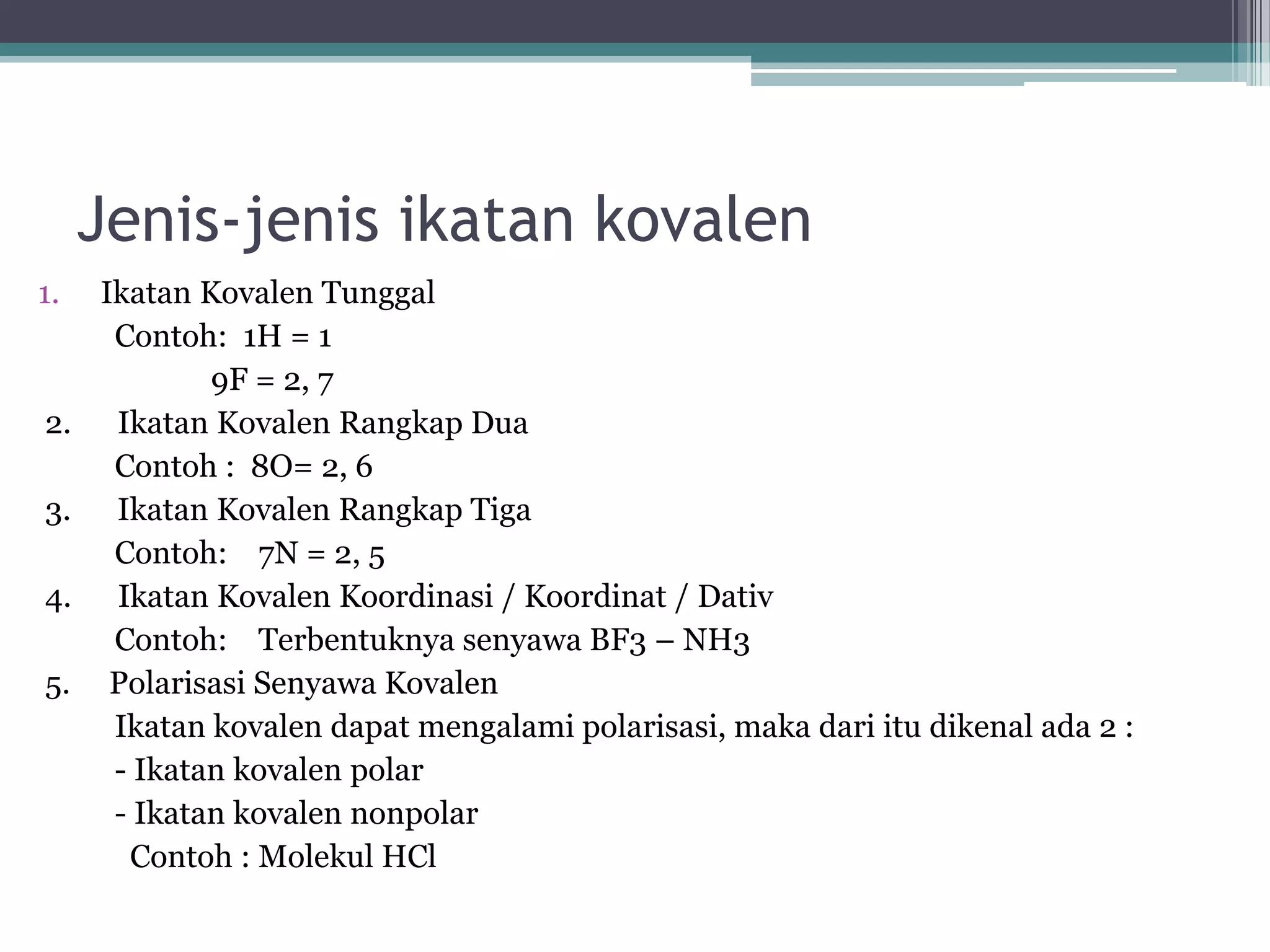Ikatan kovalen dan senyawa kovalen | PPTX