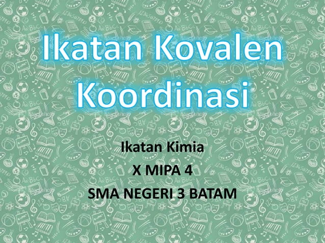 Ikatan kovalen koordinasi | PPTX