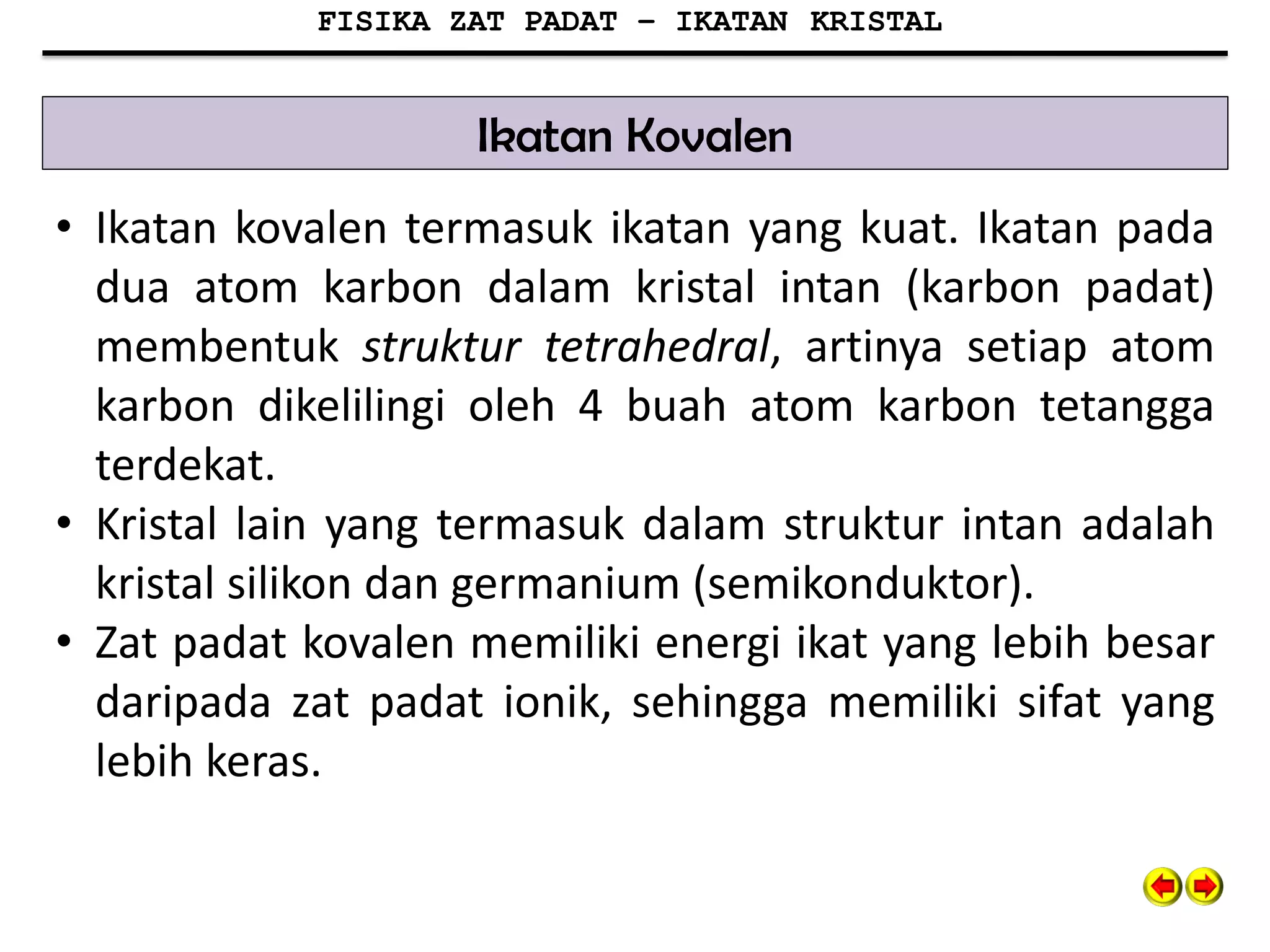 Ikatan Kristal - Fisika Zat Padat | PDF
