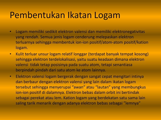 Ikatan pada logam | PPTX