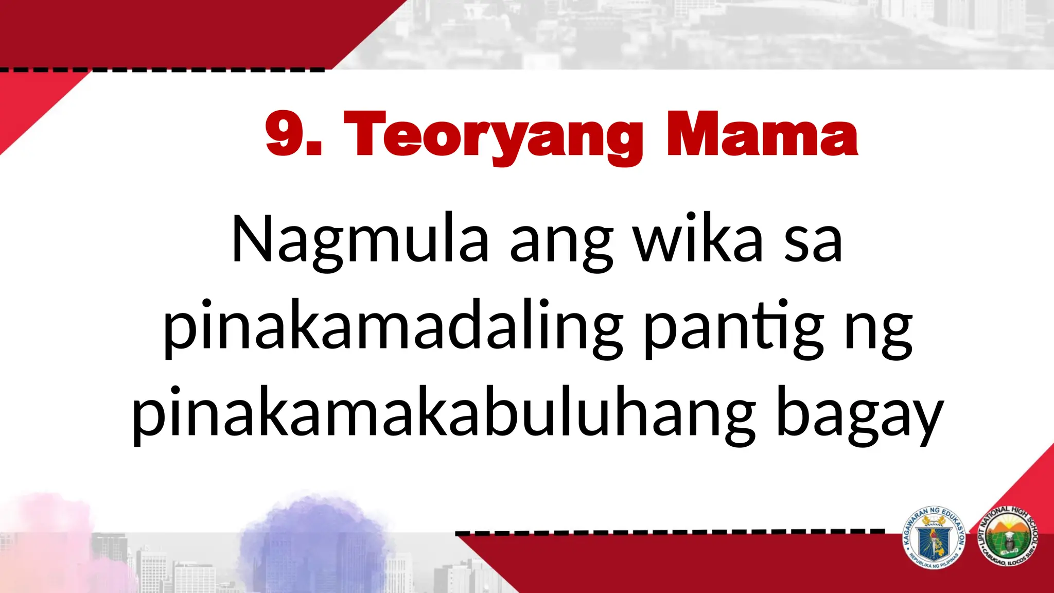 ikatlong araw komunikasyon(teorya ng wika).pptx | Free Download