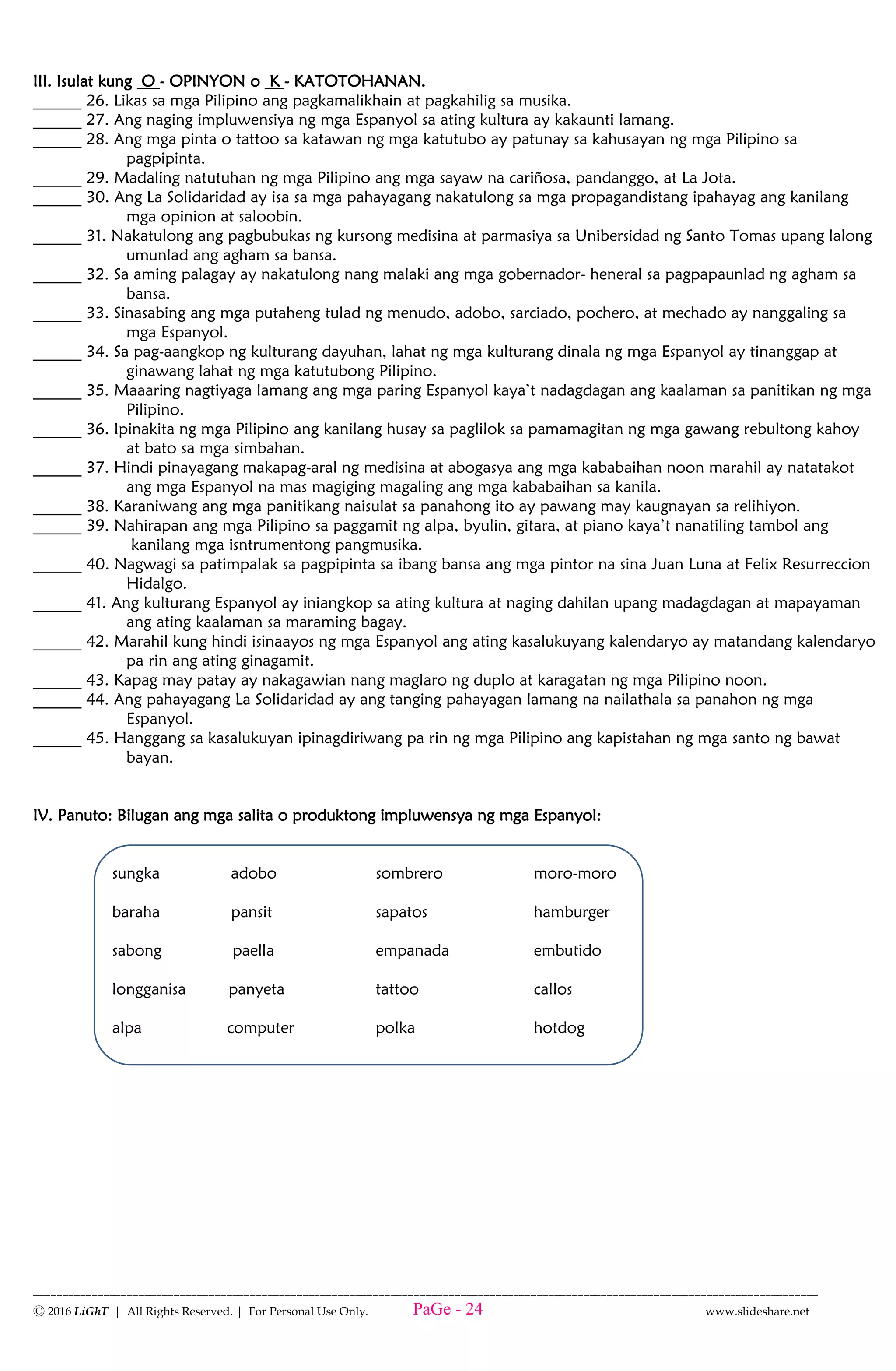 K TO 12 GRADE 5 IKATLONG LAGUMANG PAGSUSULIT | PDF