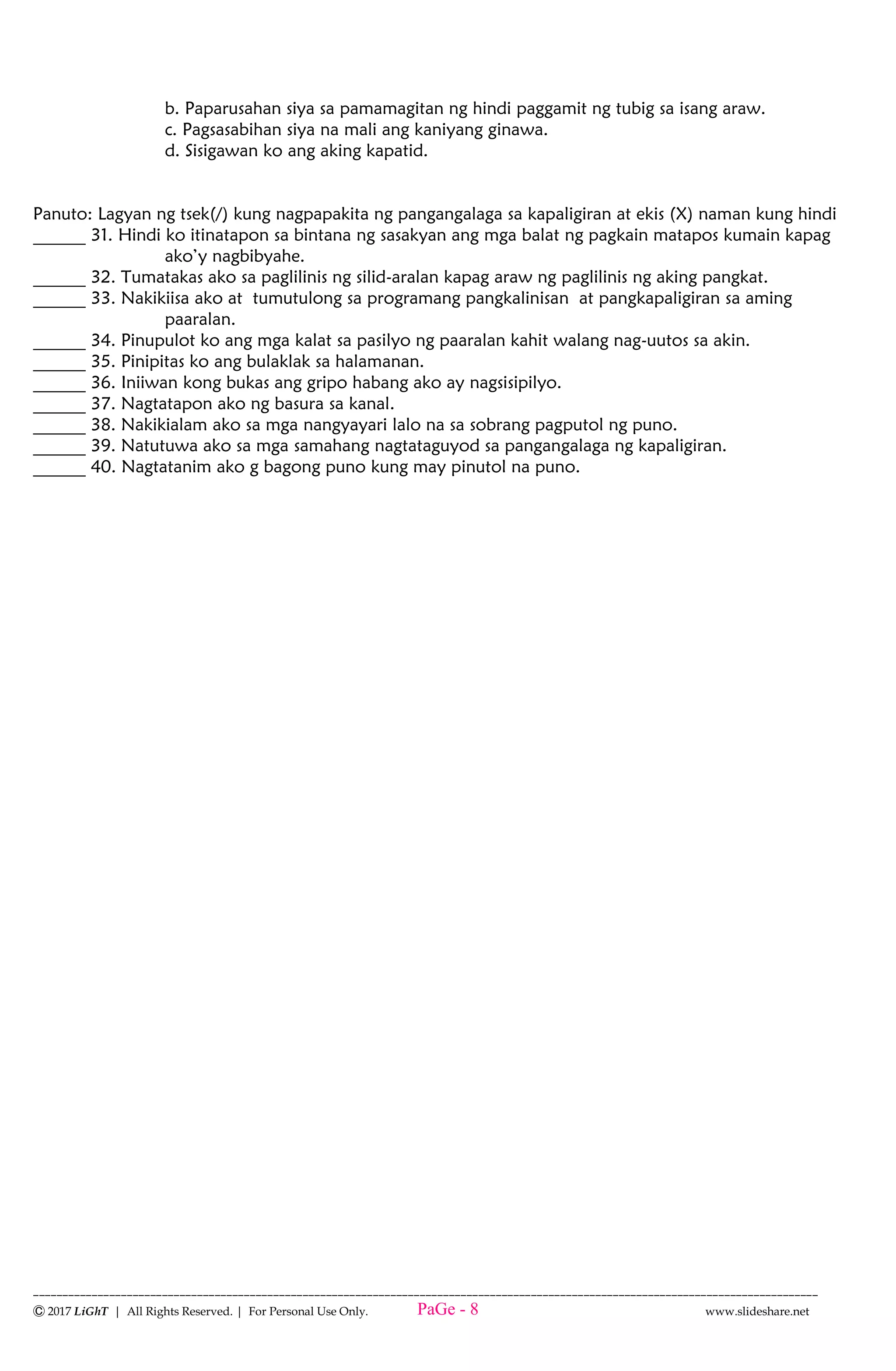 K TO 12 GRADE 5 IKATLONG LAGUMANG PAGSUSULIT | PDF