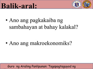 IKATLONG MARKAHAN ARALIN 2 Mga Modelo ng Pambansang Ekonomiya.ppt