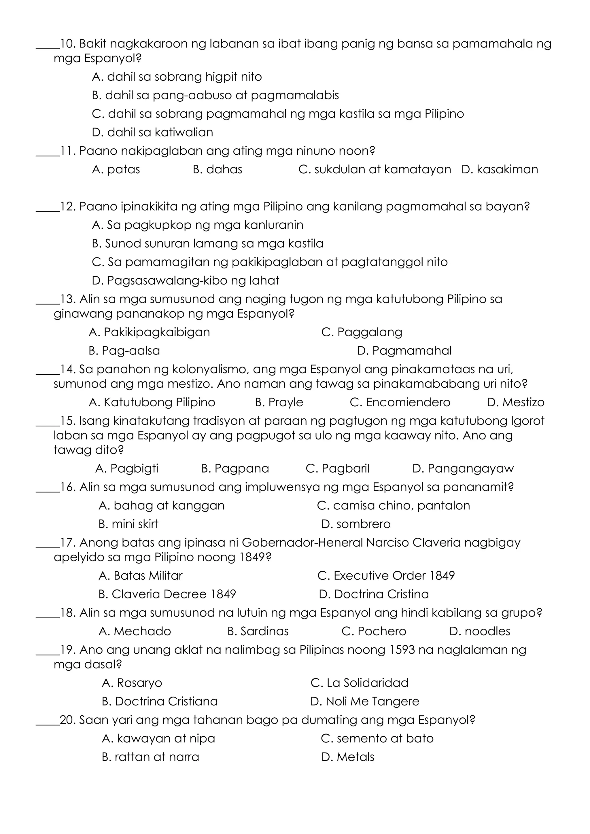 Ikatlong Markahang Pagsusulit sa AP 5.docx
