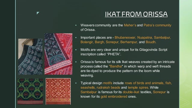 Ikat weaving and textile presentation.pdf | Needlework | Arts and Crafts