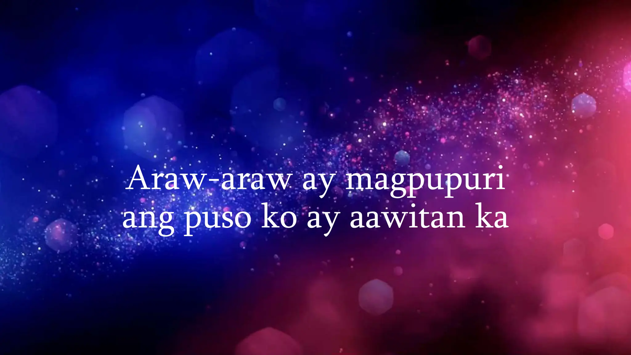 Ikaw lang pag-asa ko. isang awitin ng pag-asa sa panahon ng ...