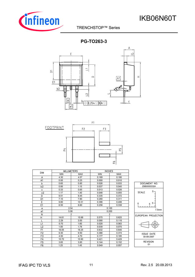 Original IGBT IKB06N60T K06T60 06T60 06N60 6N60 TO-263 New Infineon | PDF