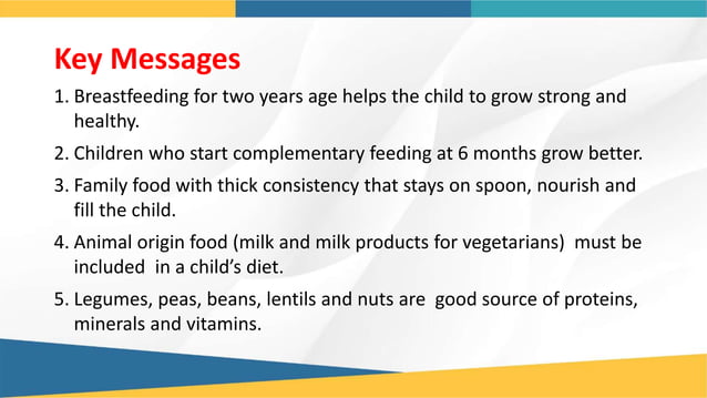 Complementary feeding in infant IAP PROTOCOLS | PPTX