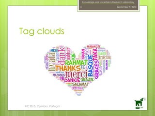 Visualization of Uncertain Information in Tag Clouds | PPTX