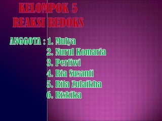 reaksi redoks | PPTX