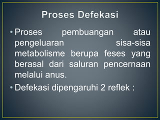 Anatomi dan Fisiologi Eliminasi Fekal | PPTX