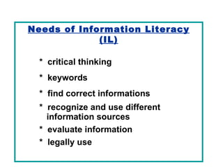 Information and media literacy | PPT