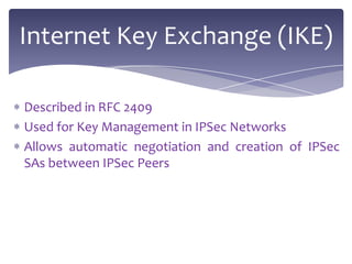 Internet Key Exchange Protocol | PPTX