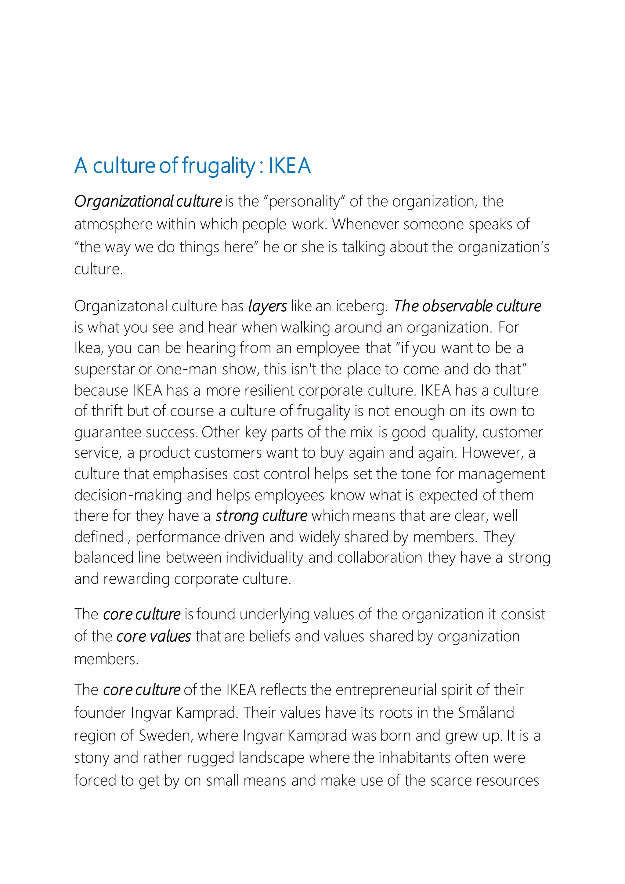 Organizational Culture of IKEA | DOCX