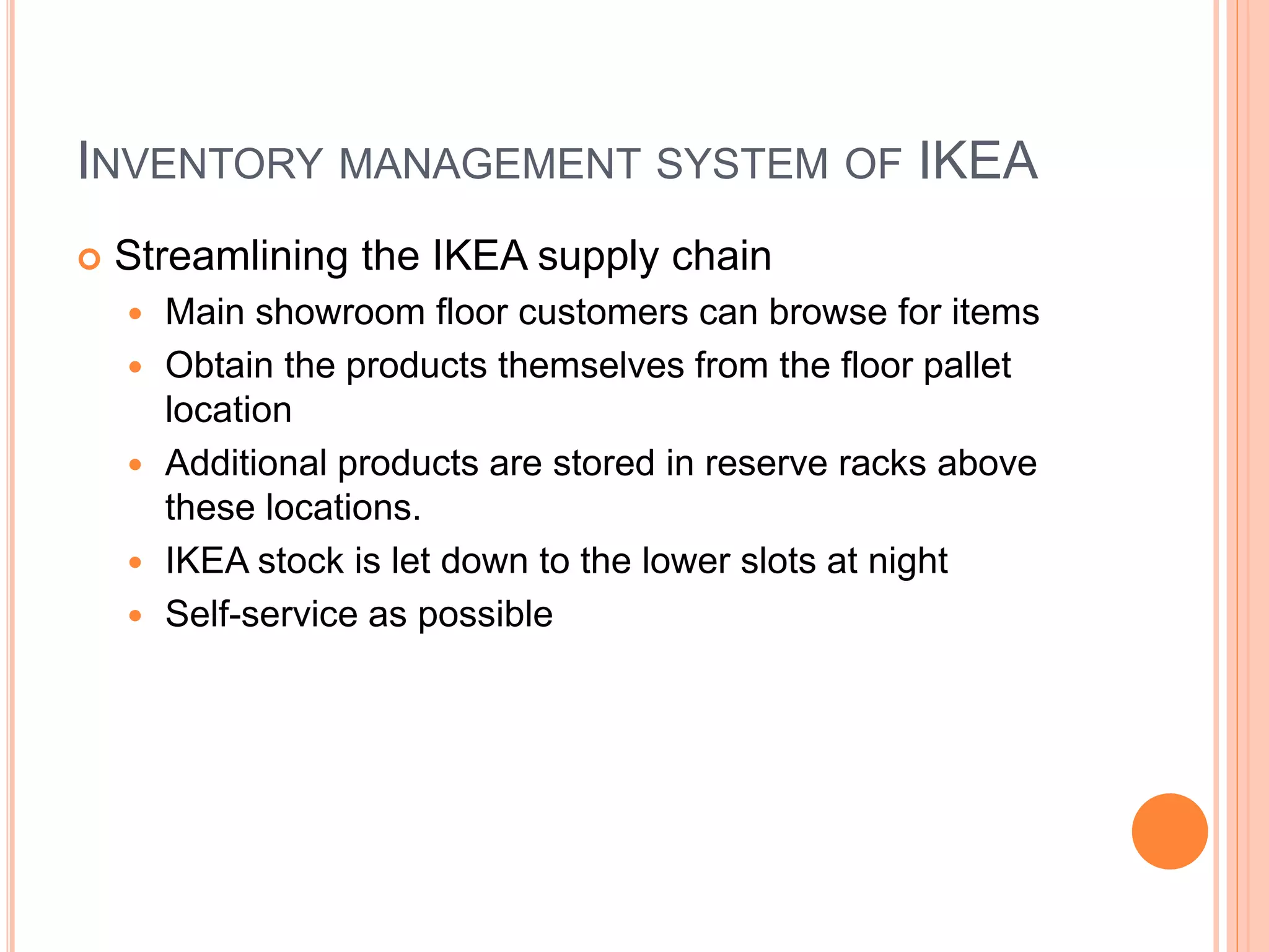 Inventory system and supply chain of IKEA multi national furniture ...