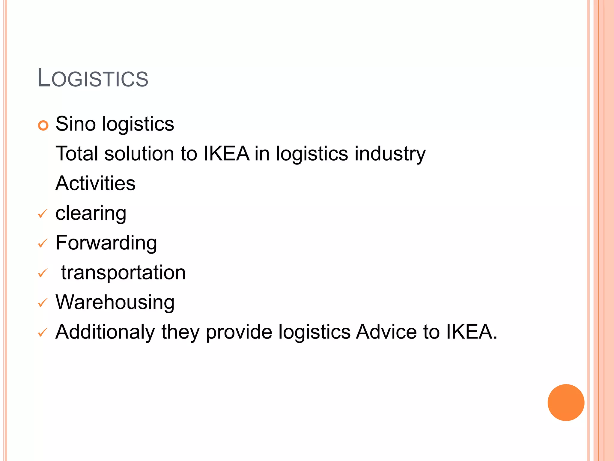 Inventory system and supply chain of IKEA multi national furniture ...