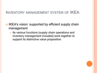 Inventory system and supply chain of IKEA multi national furniture ...