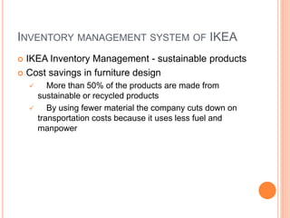 Inventory system and supply chain of IKEA multi national furniture ...