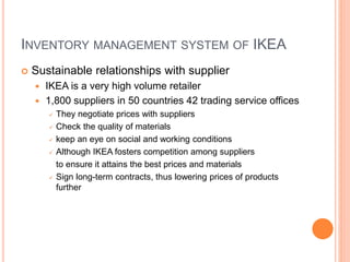 Inventory system and supply chain of IKEA multi national furniture ...