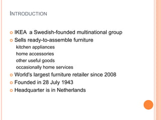 Inventory system and supply chain of IKEA multi national furniture ...