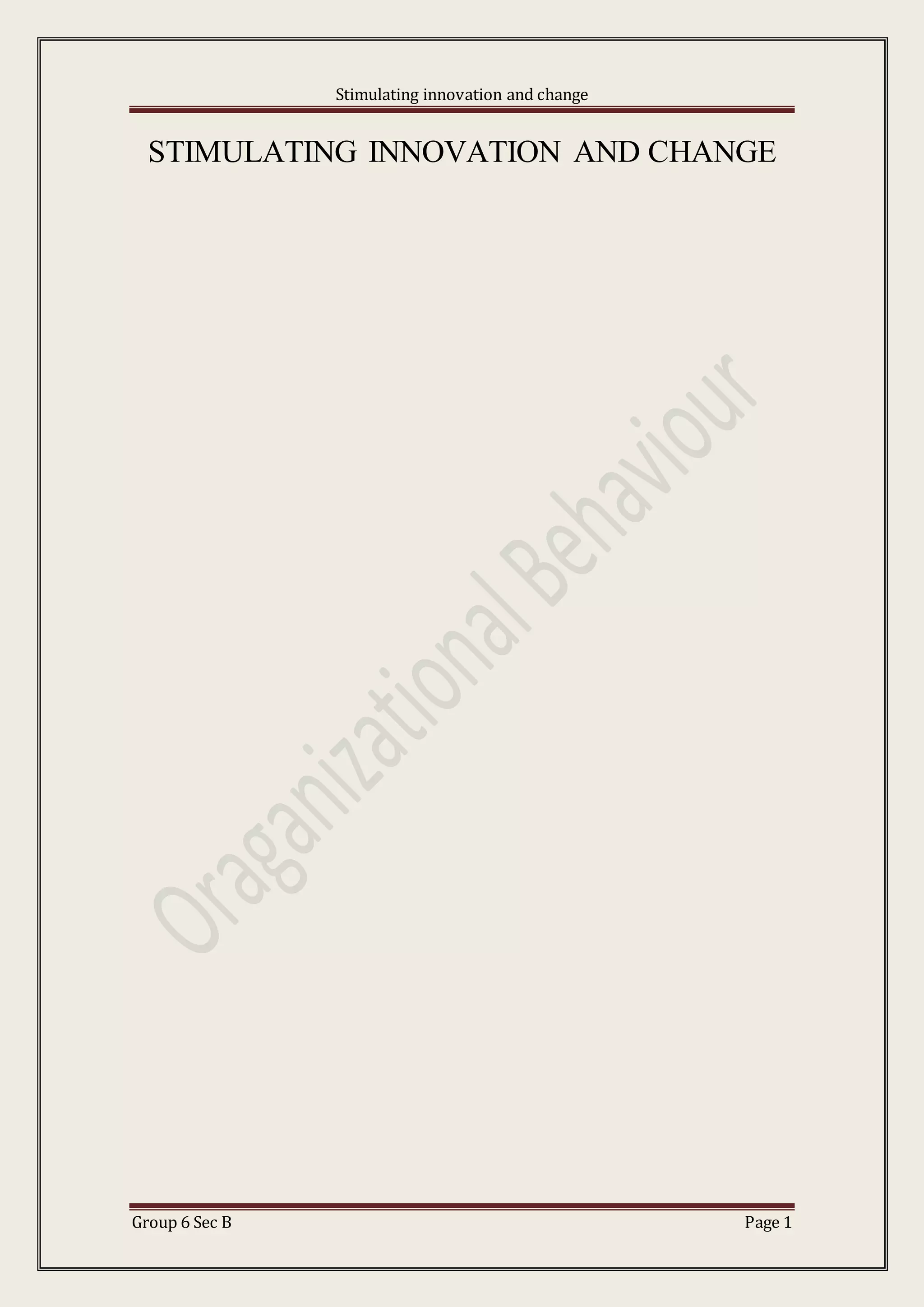 Ikea - A case study in stimulating innovation and change | DOCX