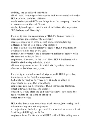 IKEA CASE STUDY SUMMARY QUESTIONS 1. How have IKEA’s.docx