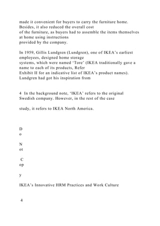IKEA CASE STUDY SUMMARY QUESTIONS 1. How have IKEA’s.docx