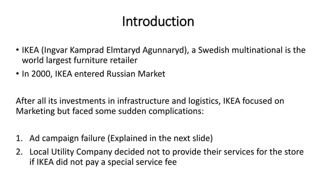 Corruption in Russia: IKEA's expansion to the East (A) | PPTX | Business | Business and Finance