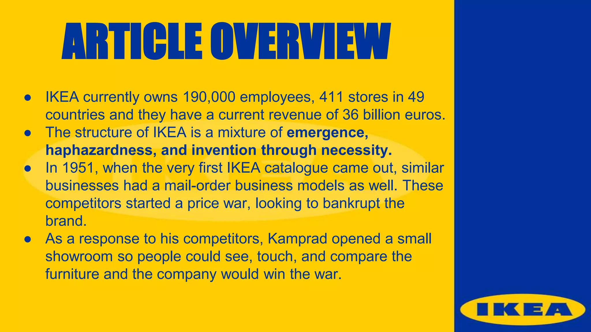Ikea: In the Industry | PPTX
