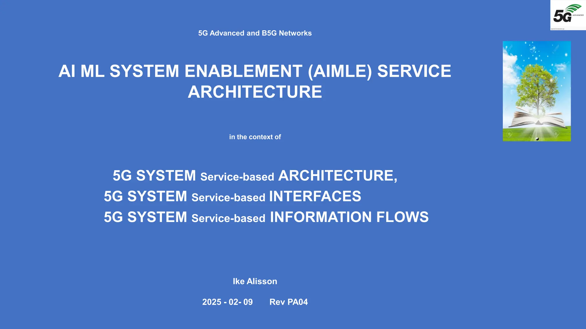 System AIML use in 5G Adv Release System SBA and SBI | PPT