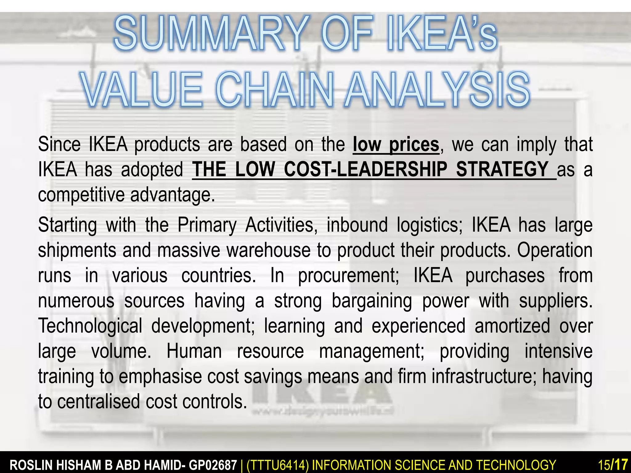 IKEA Porter's Five Forces and Value Chain Analysis | PPTX