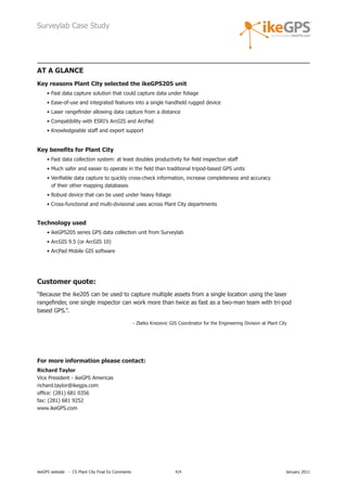 IkeGPS Plant City Case Study | PDF