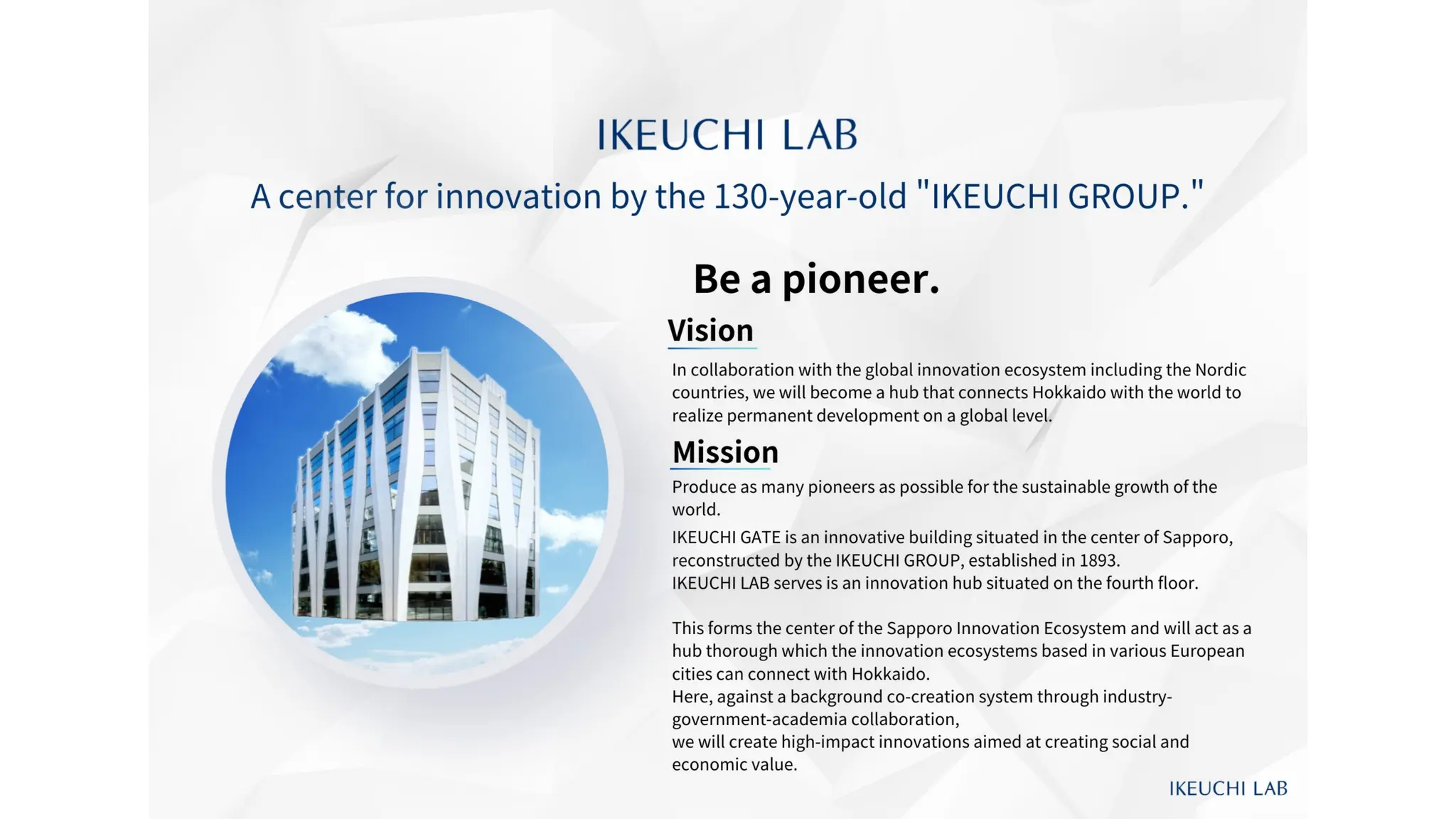 IKEUCHI LAB INTRODUCTION - coworking space and incubation center.pptx