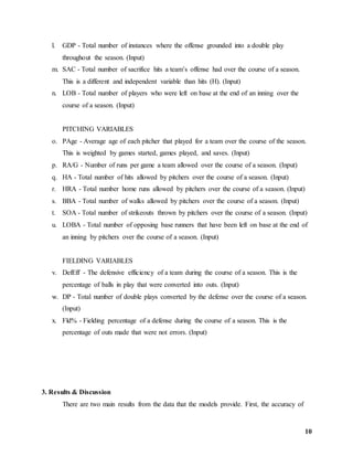 Identifying Key Factors in Winning MLB Games Using a Data-Mining ...