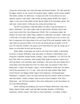 Identifying Key Factors in Winning MLB Games Using a Data-Mining ...