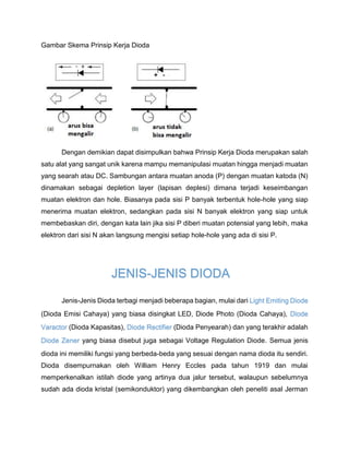 dioda, macam macam dioda dan rangkaian penyearah 1 fasa | PDF