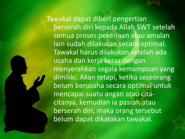 Ikhtiar dan tawakal agama | PPTX