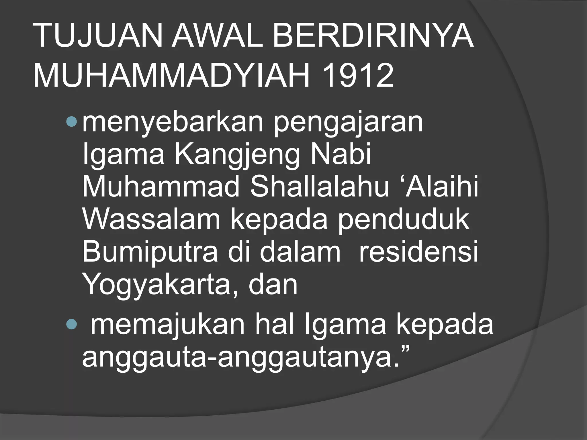 Ikhwal berdirinya muhammadiyah | PPTX