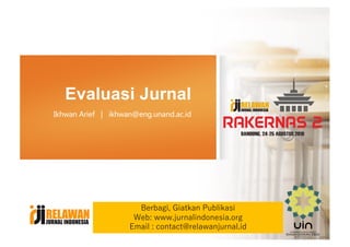 EVALUASI JURNAL UNTUK AKREDITASI | PDF