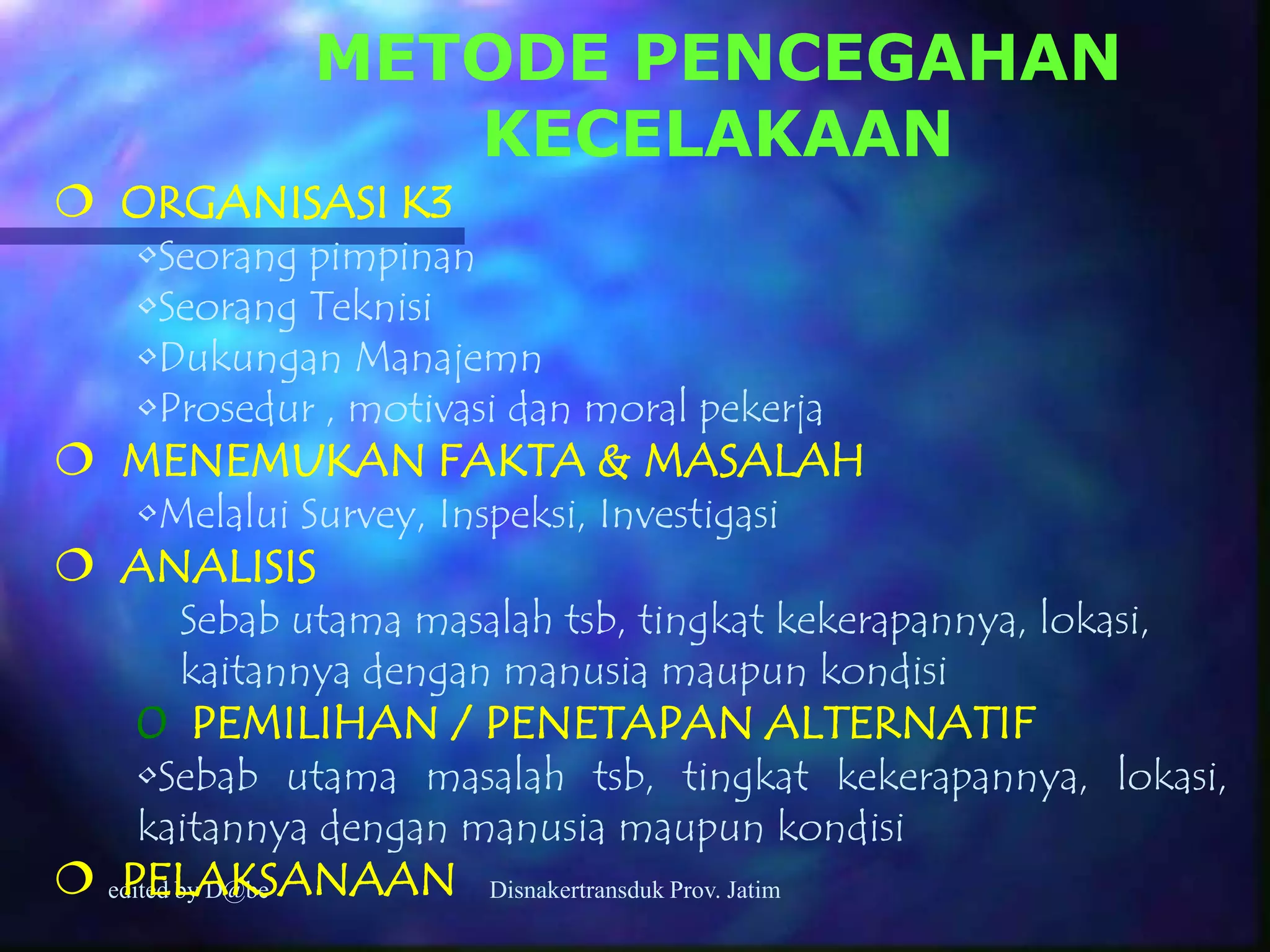 Iki dasar dasar k3 kab gsk | PPTX