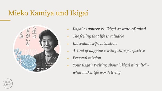 Ikigai Course Summary Motoki Tonn – 7 dimensions according to Mieko Kamiya