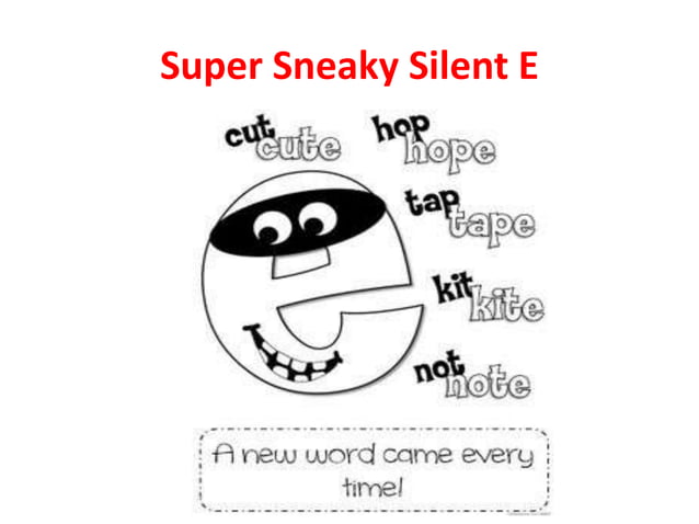 Educ210 here comes silent 'e' lesson plan revised | PPT