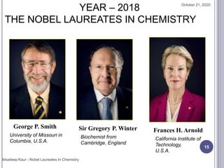 Nobel Laureates in Chemistry (2016-2020) | PPTX