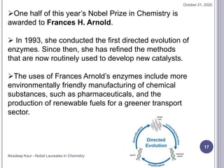 Nobel Laureates in Chemistry (2016-2020) | PPTX