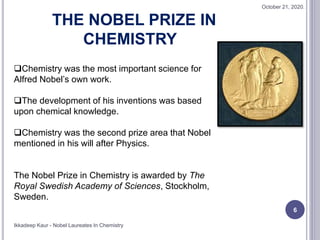 Nobel Laureates in Chemistry (2016-2020) | PPTX